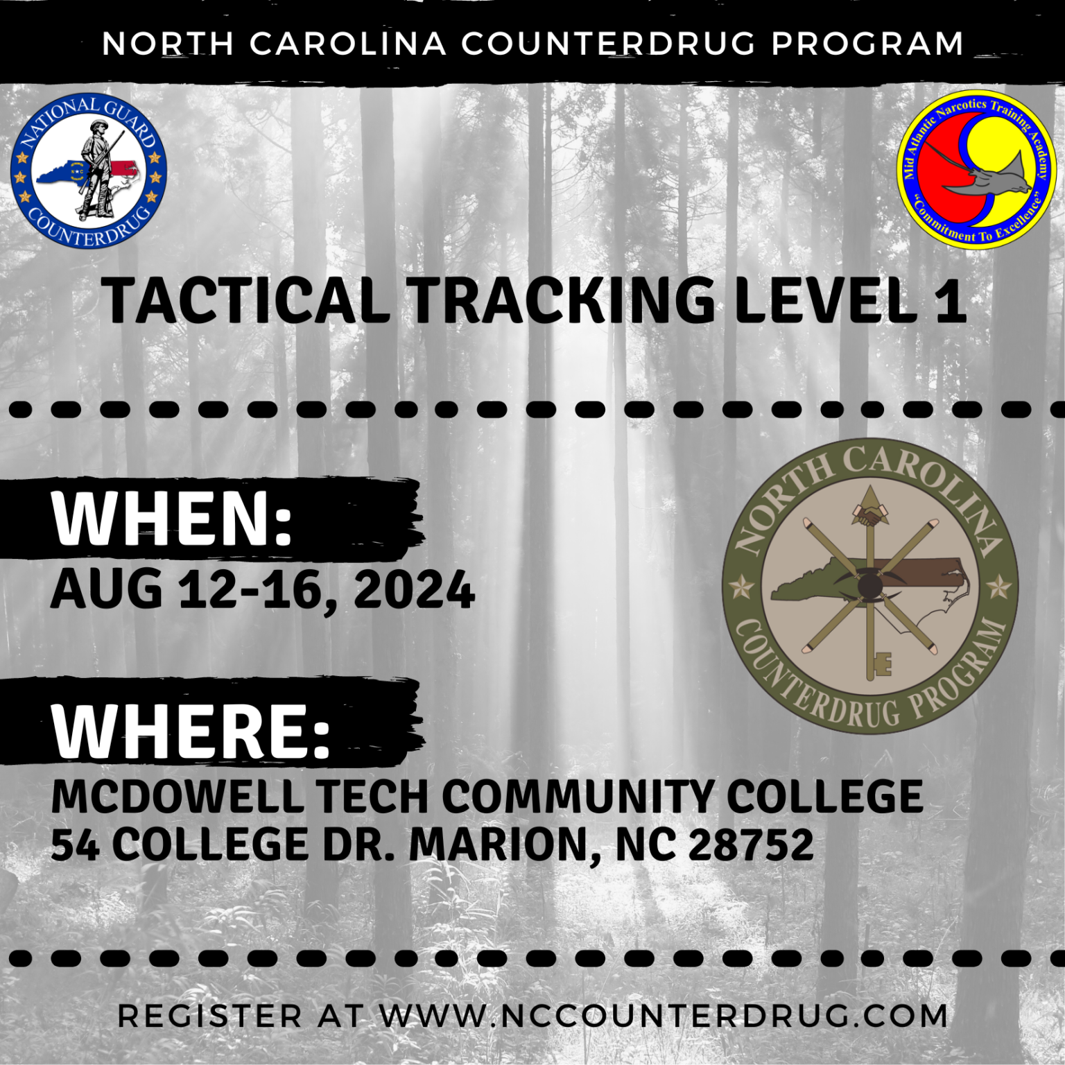 Tactical Tracking Level 1 - North Carolina Counterdrug Program